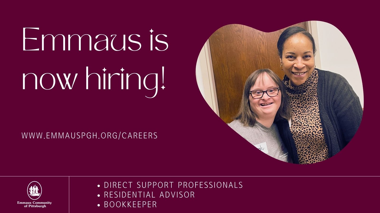 Emmaus has open full-time & part-time positions! Join our team ...